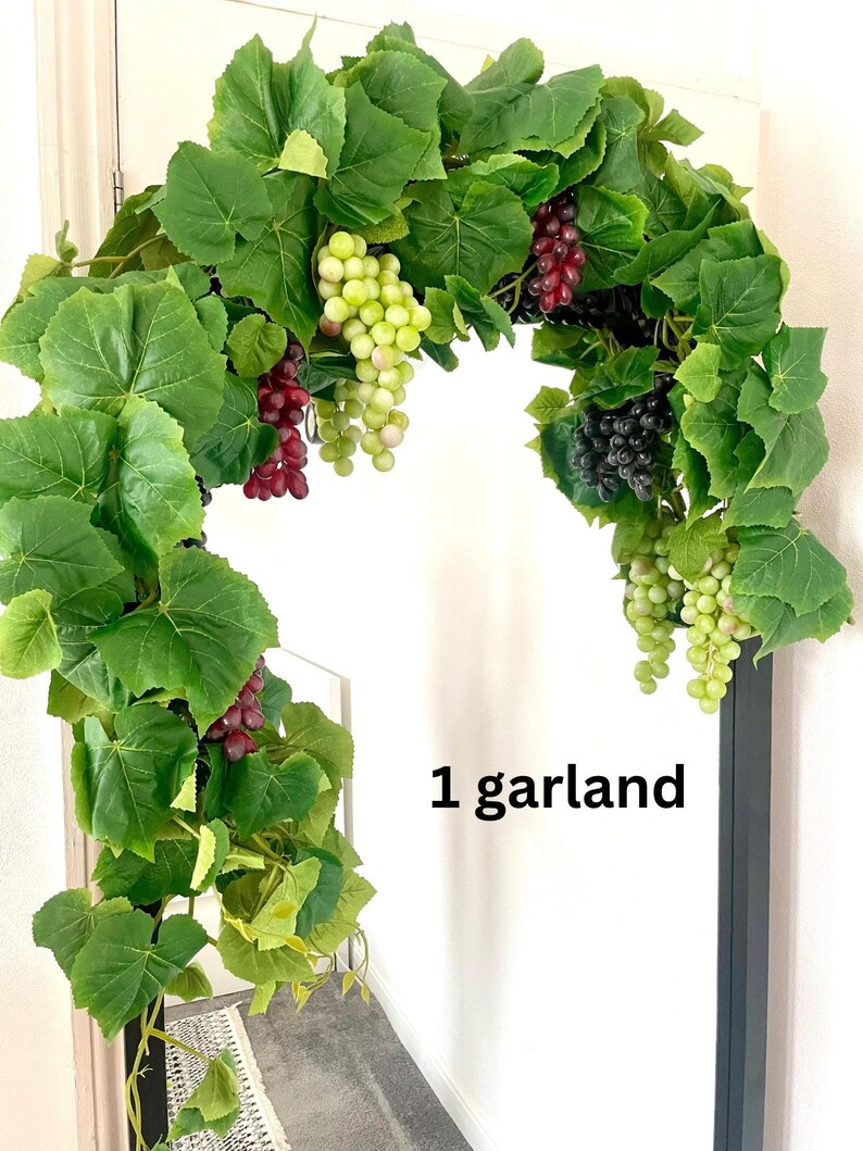 Artificial Grape Vine Garland, Tuscan Decor, 6ft - Etsy