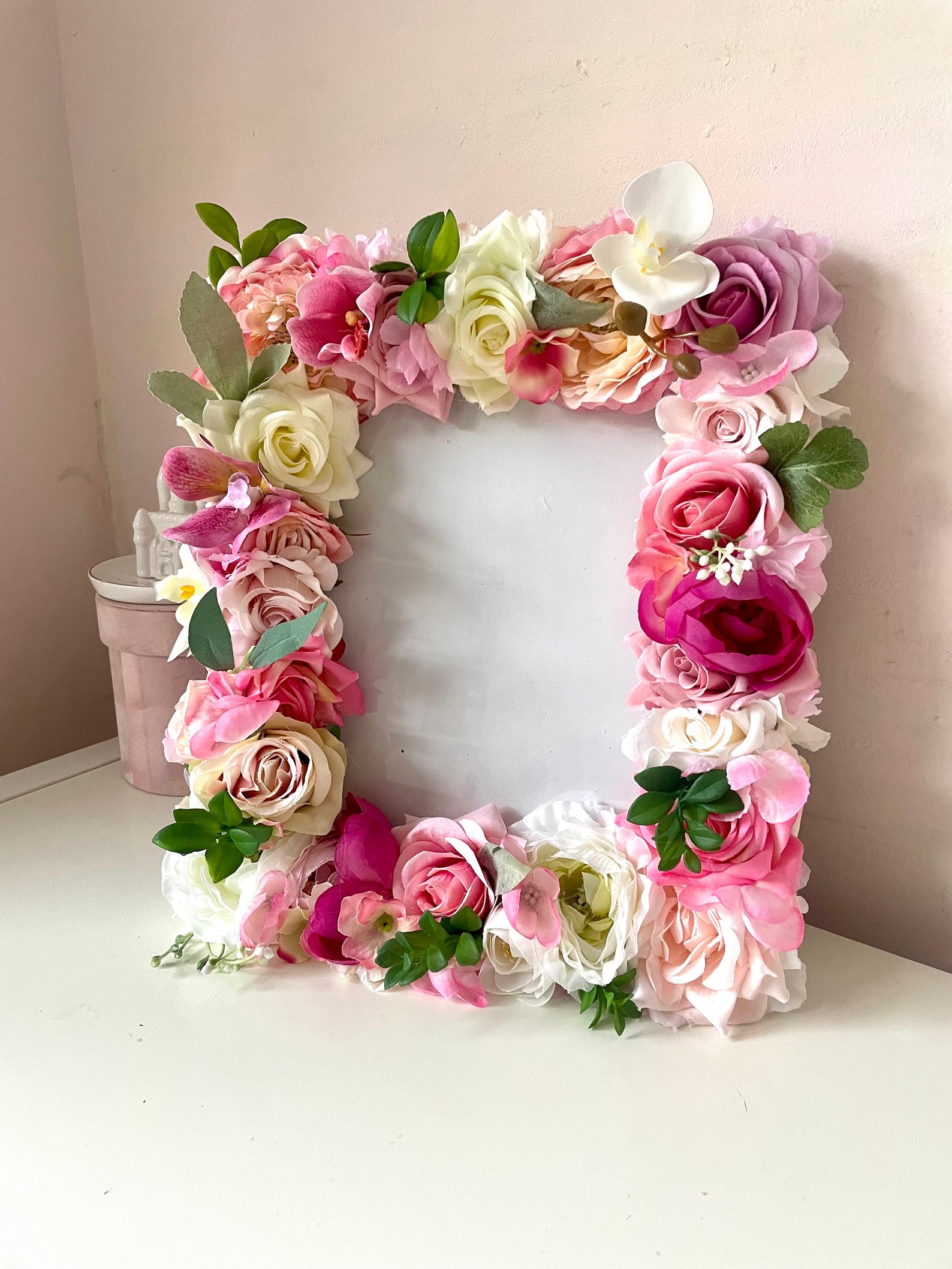3D Floral Photo Frame: Custom Silk Flower Picture Frame - Etsy