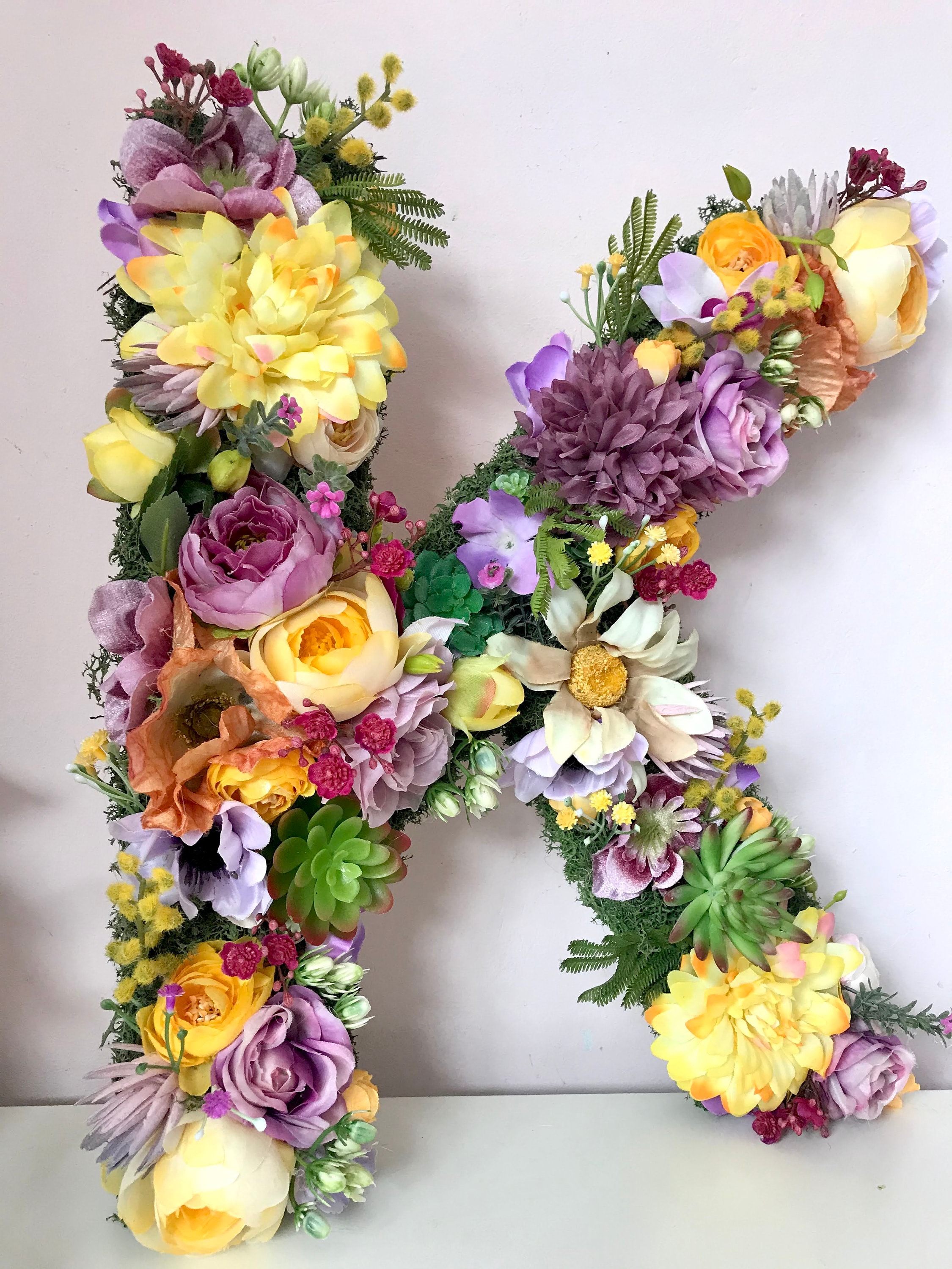 Flower Letter for Nursery Large Flower Letter Boho Wedding - Etsy UK