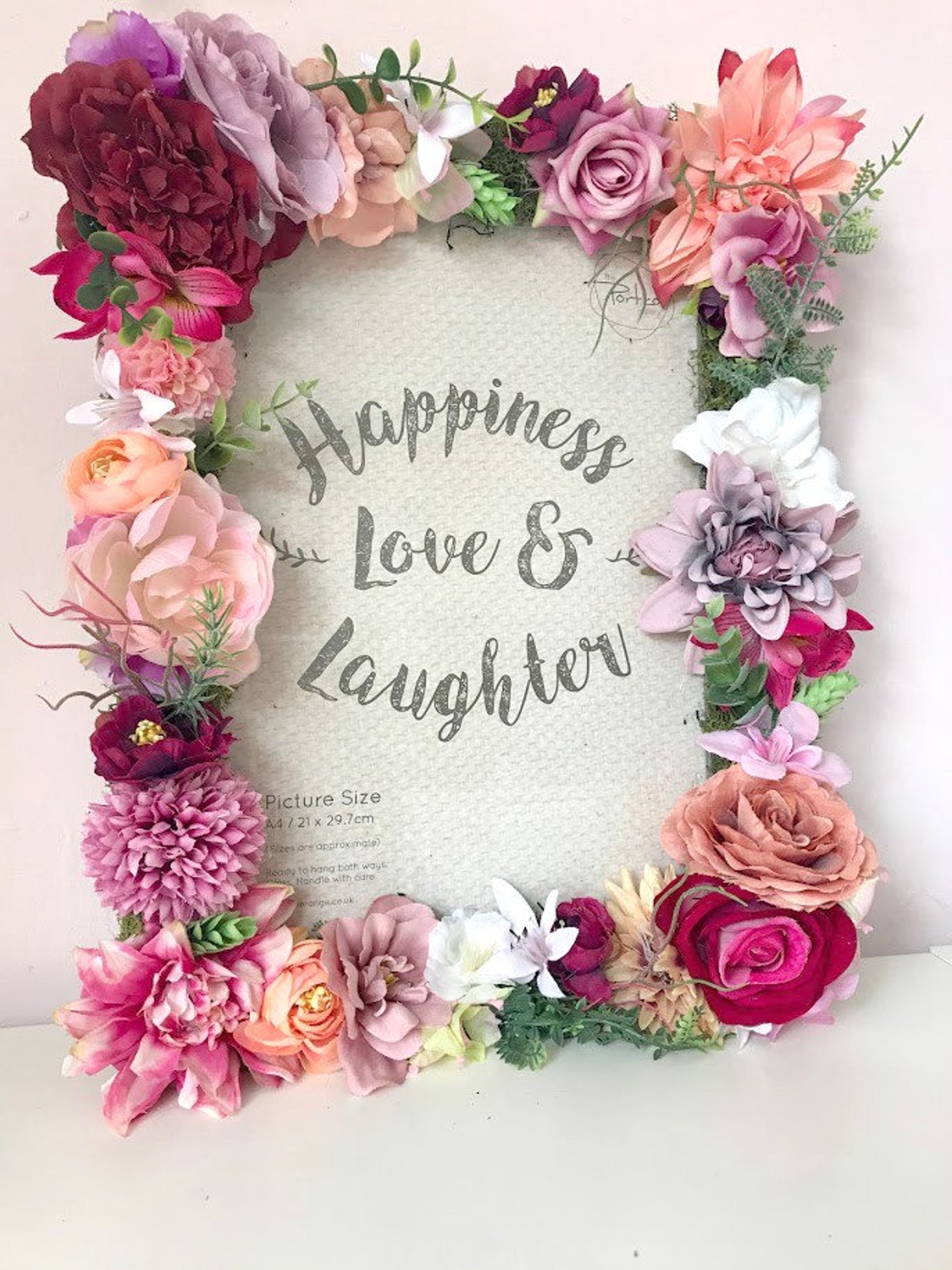 Floral Picture Frames in Various Sizes Floral Photo Frame | Etsy UK