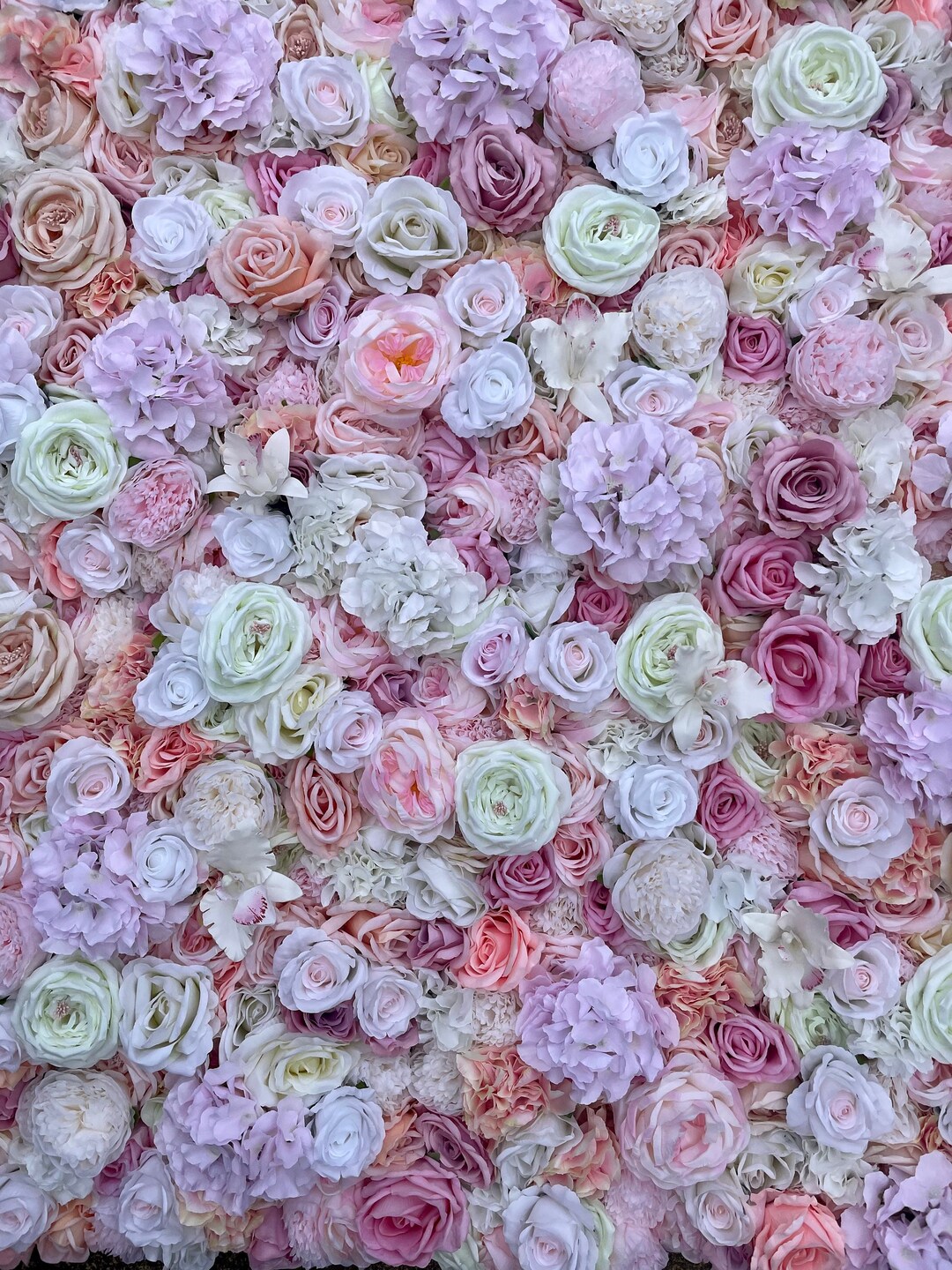 Pink Flower Wall Panels, Faux Flower Wall Backdrop, Wedding, Party ...