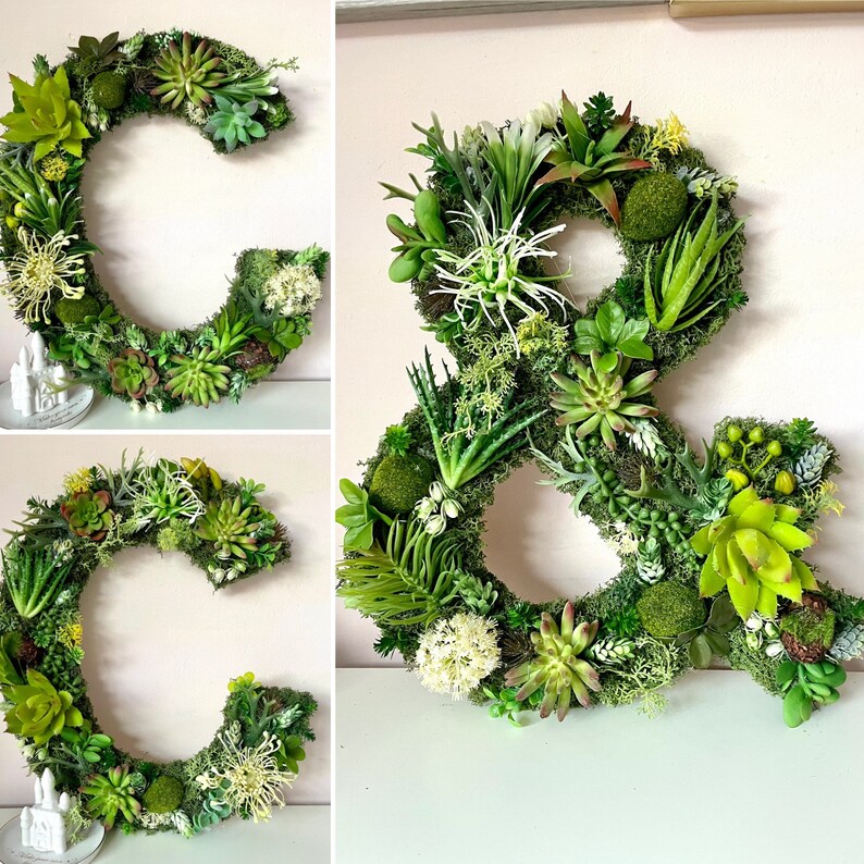 Large Moss Wall Letters 60cm Moss Logo Sign Botanical - Etsy