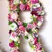 3D Flower Letters With Moss Detail, Botanical Nursery Decor, Large ...
