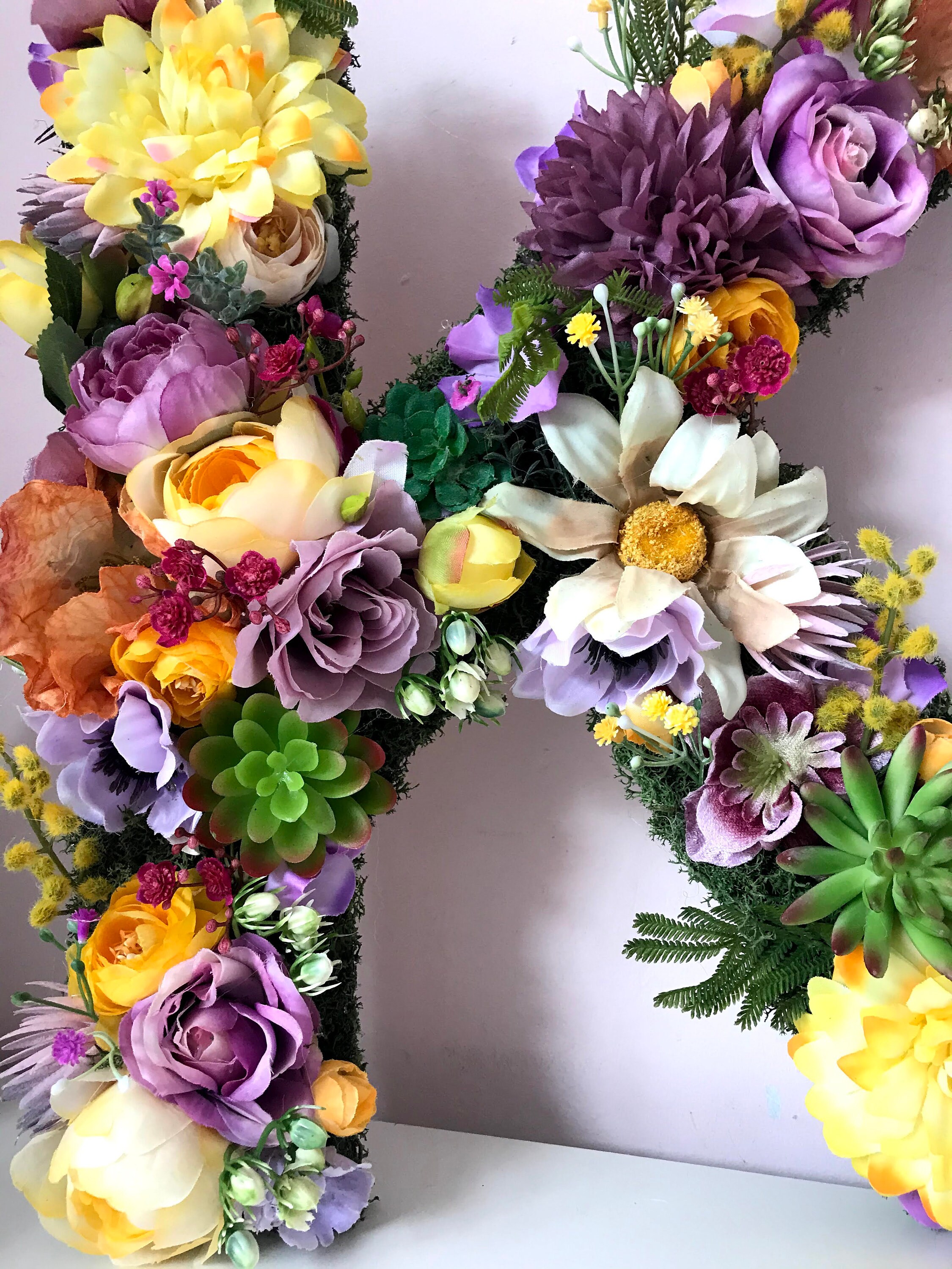 Flower Letter for Nursery Large Flower Letter Boho Wedding - Etsy UK