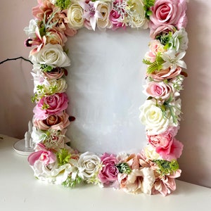 Flower Photo Frame, Floral Picture Frame, Wedding Picture Frame ...