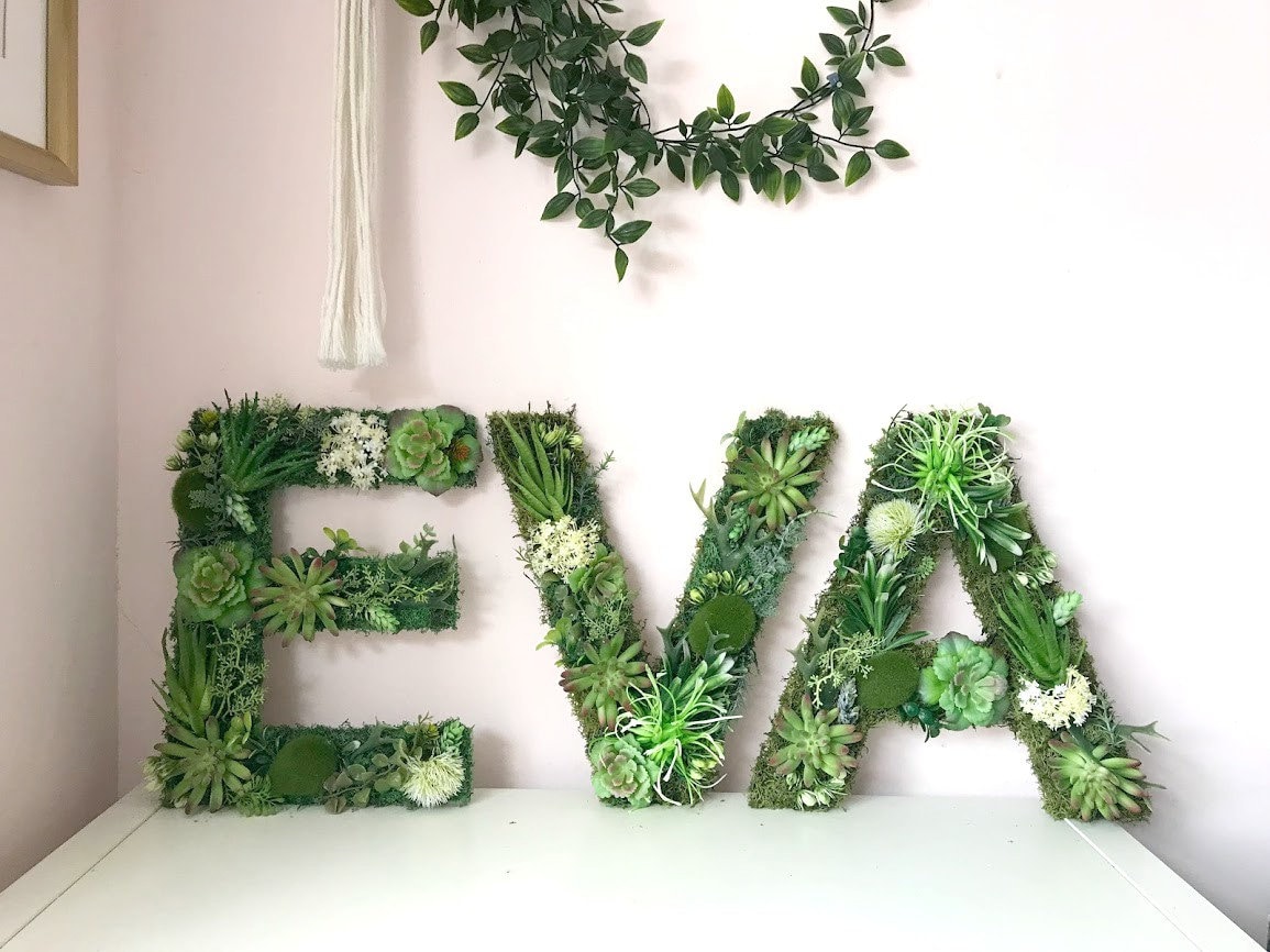 Large Moss Wall Letters 60cm Moss Logo Sign Botanical - Etsy UK