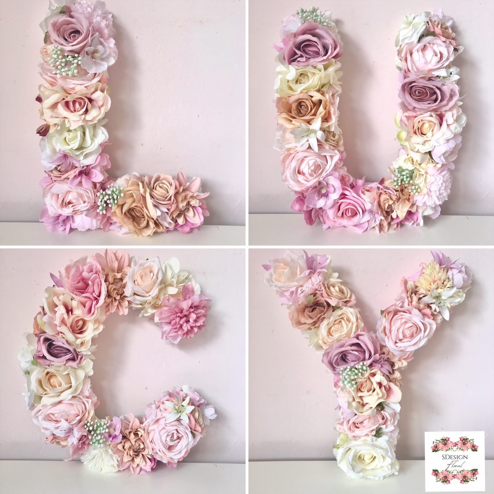 Baby Girl Name Sign Floral Name Flower Letters Floral | Etsy