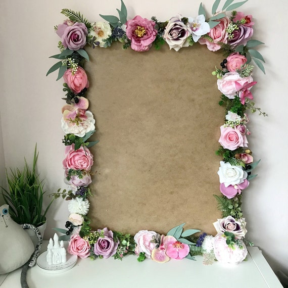 Floral Picture Frame Large A2 Floral Photo Frame Wedding Photo Frame Woodland Wedding Decor Nursery Woodland Decor Bridal Shower Frame Etsy UK
