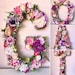 3D Flower Letters, Floral Alphabet, Wedding Initials, Greenery Letter ...