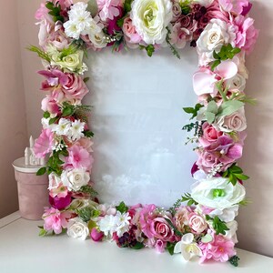 3D Flower Photo Frame, Floral Picture Frame, Pink Flower Frame, Gift ...