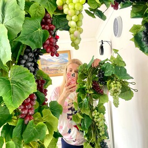 1 Artificial Grape Vine Garland 180 Cm Long, High Quality Grape Garland ...