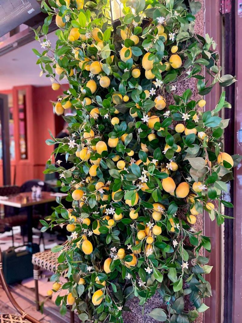 Faux Lemon Garland, Italian Citrus Swag, Restaurant Decor - Etsy