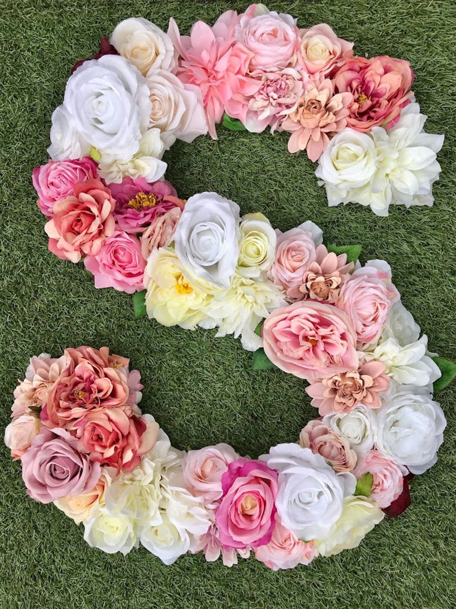 Pink Flower Letter R Flower Wall Letter Nursery Baby Name - Etsy UK