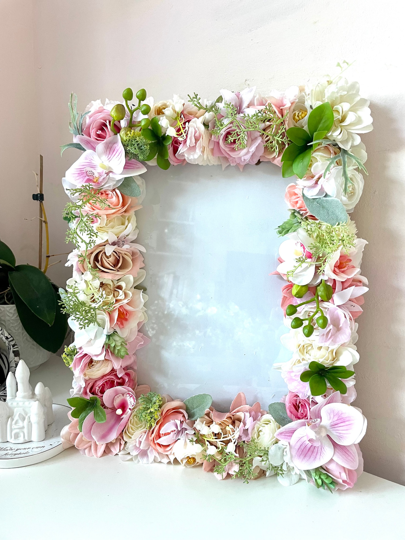 Floral Photo Frame: Silk Flower Memorial Remembrance Gift - Etsy