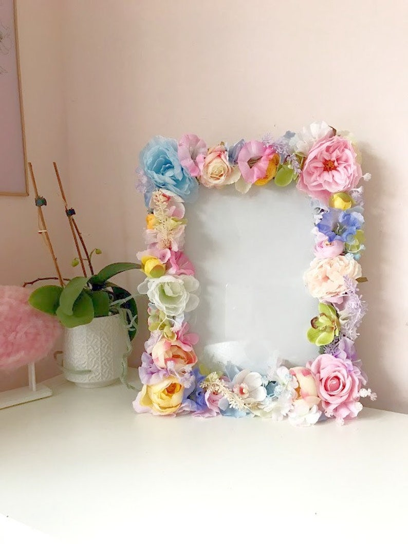 Pastel Rainbow Floral Picture Frame Custom Photo Frame | Etsy