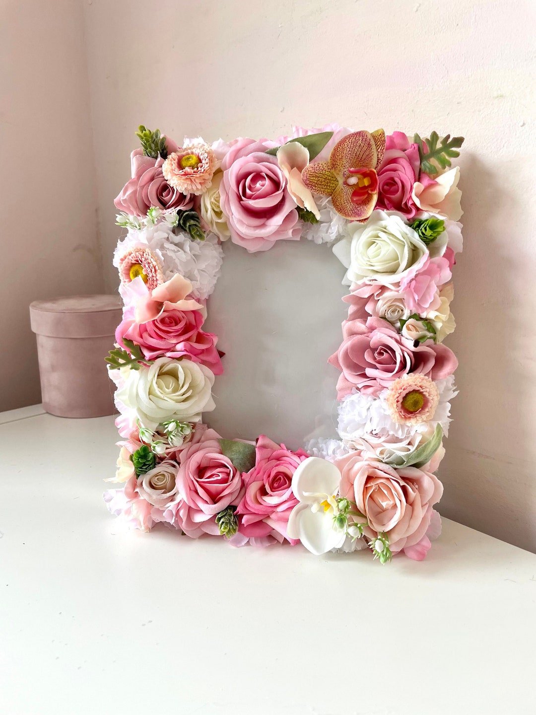 Flower Photo Frame, Flower Picture Frame, Floral Frame, Photo Frame for ...