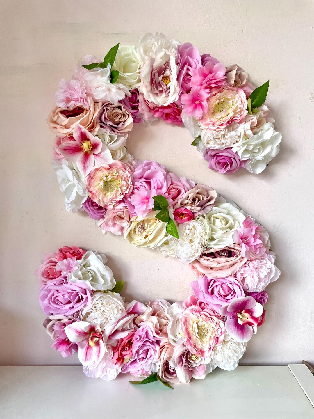 Floral Letter Large 24", Flower Wall Letter, Birthday Photo Prop, Large ...