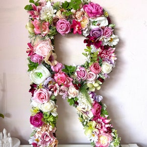 Colourful 3D Flower Letters, Floral Letter, Woodland Nursery Wall, Boho ...