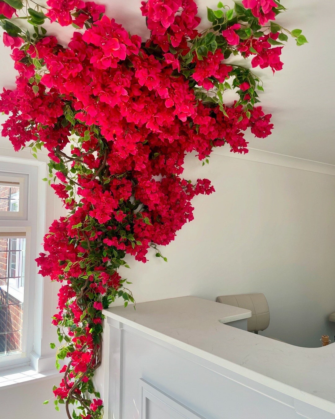 Artificial Fuchsia Pink Bougainvillea Garland, Luxury Bougainvillea ...