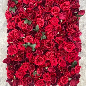 Red Rose Flower Wall, Red Flower Wall Backdrop, Wedding/event Backdrop ...