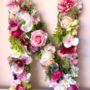 Large Flower Letters 16", 24", 32",giant Floral Letter, Nursery Letter ...
