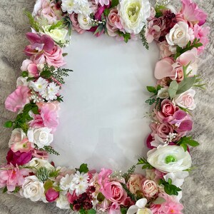 3D Flower Photo Frame, Floral Picture Frame, Pink Flower Frame, Gift ...