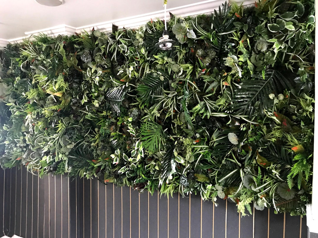Artificial Greenery Wall, Faux Foliage Backdrop, Faux Greenery Panels ...