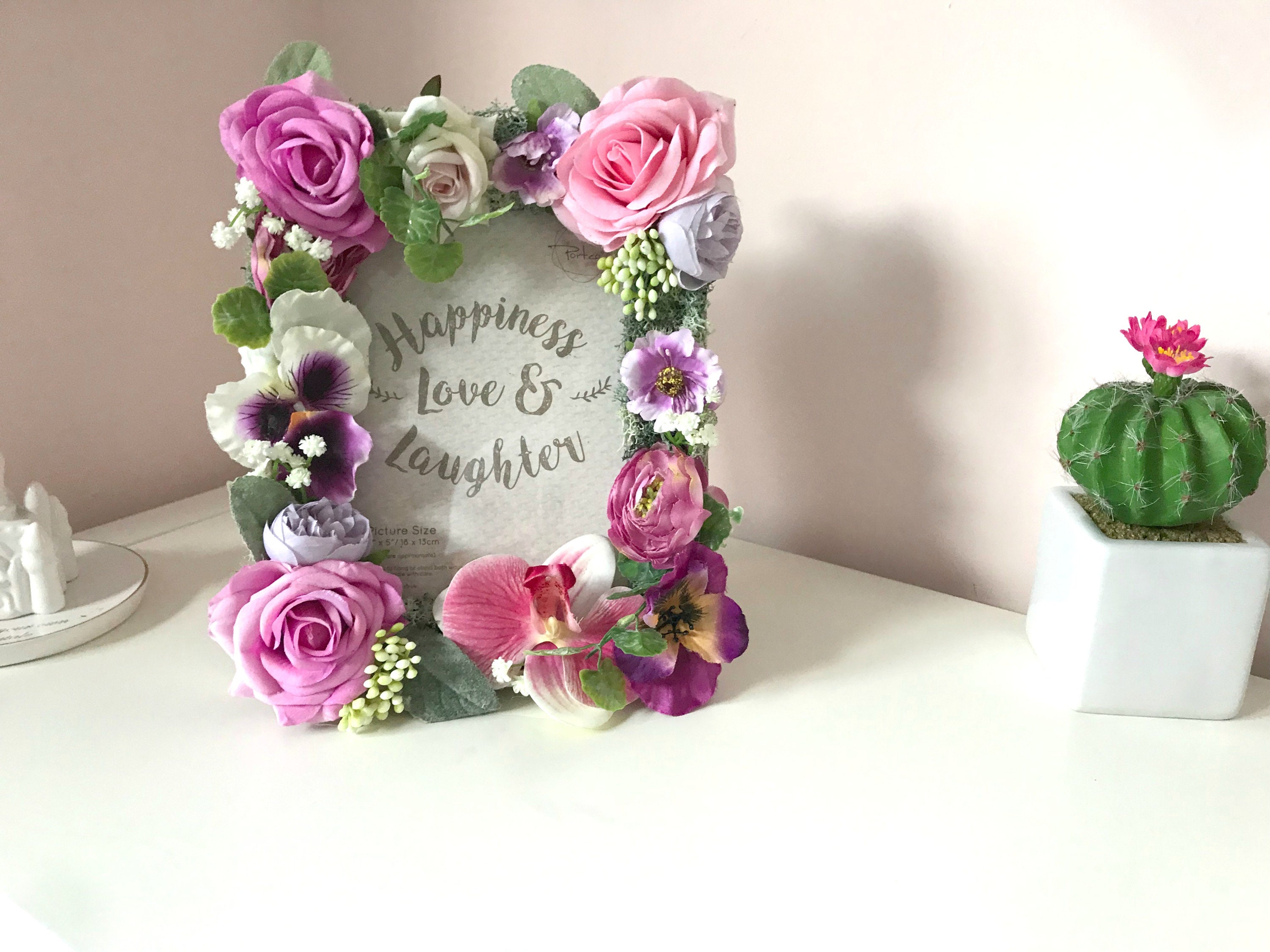 Floral Picture Frame Nursery Picture Frame Personalised | Etsy