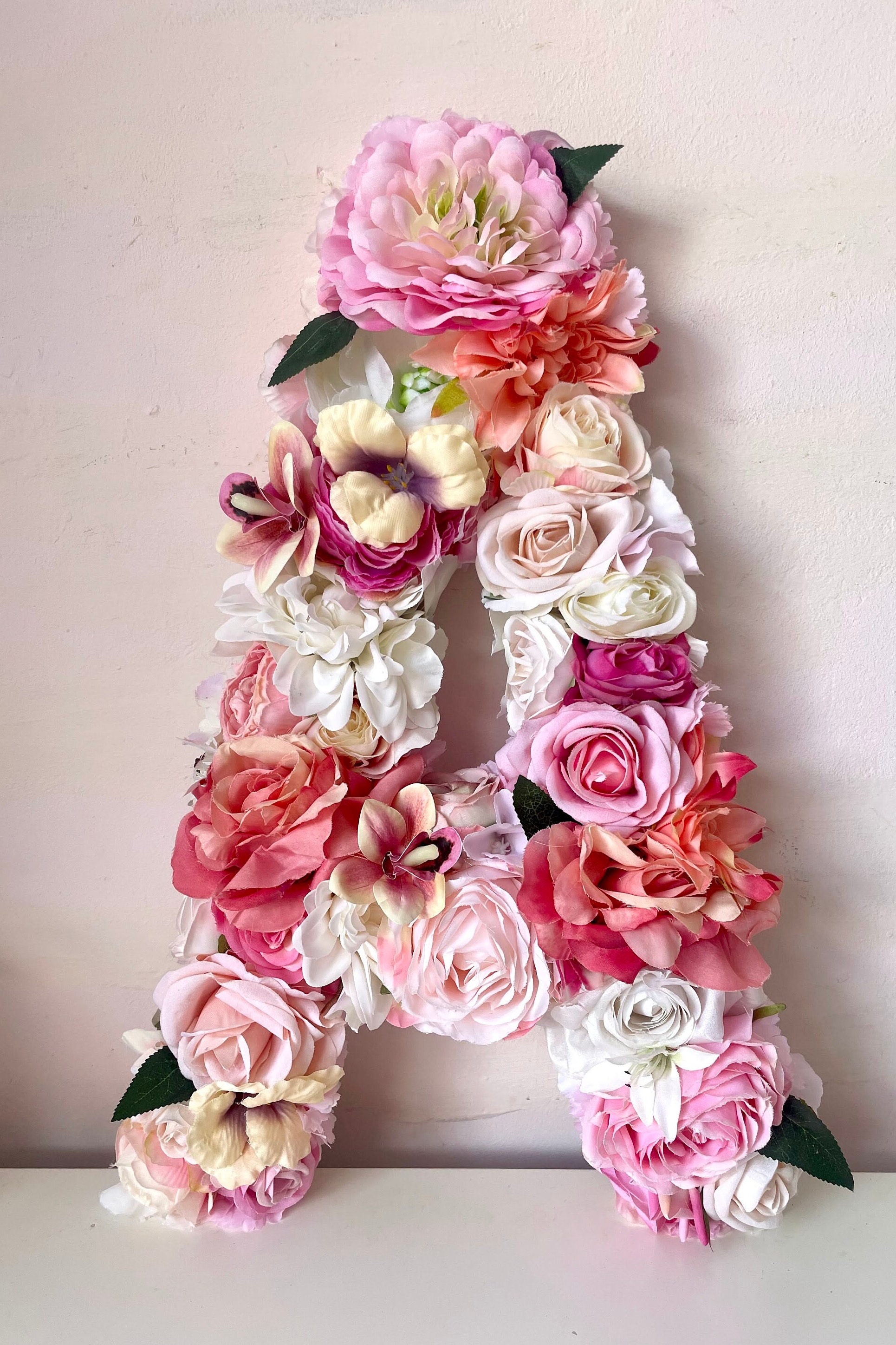 Flower Letters Baby Name Sign Floral Letters Nursery Name - Etsy UK