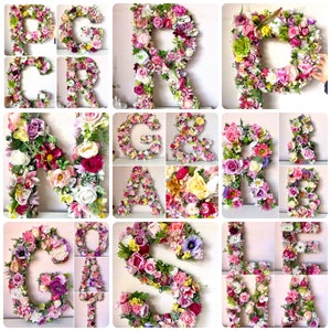 Large 3D Flower Letters, Floral Wall Letters, Baby Shower Decor, Boho ...