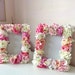 Floral Photo Frame, Pink Rose Decor, Custom Picture Frame - Etsy