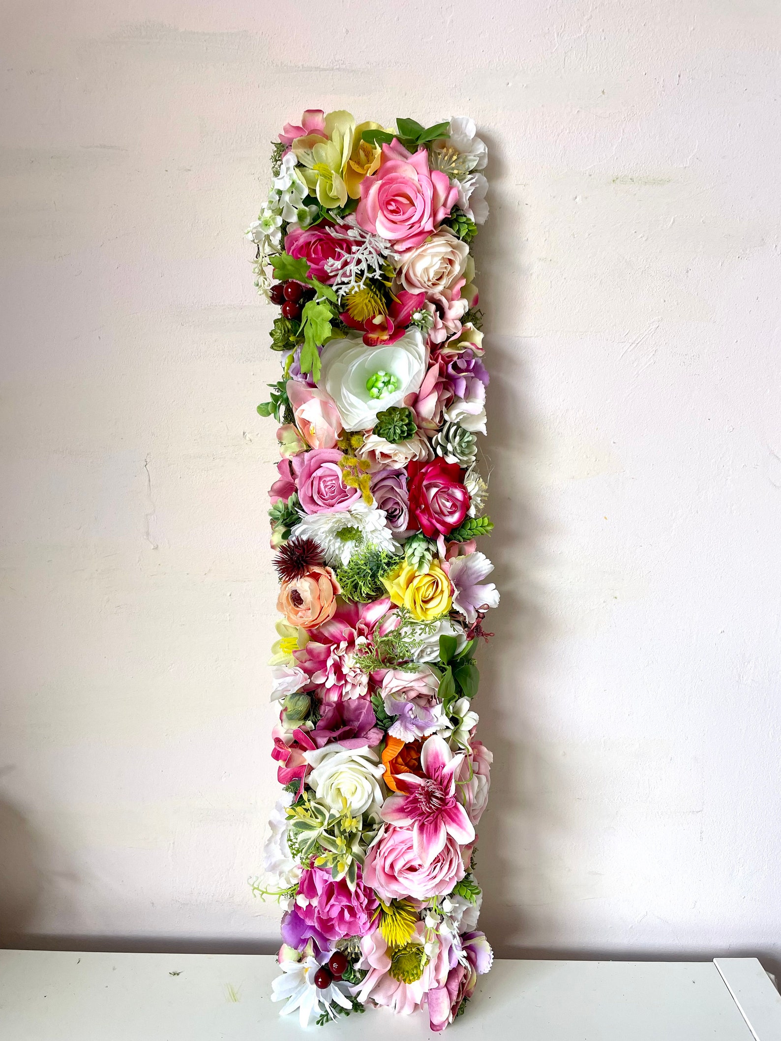 Large 3D Flower Letters With Moss Large Flower Letters - Etsy