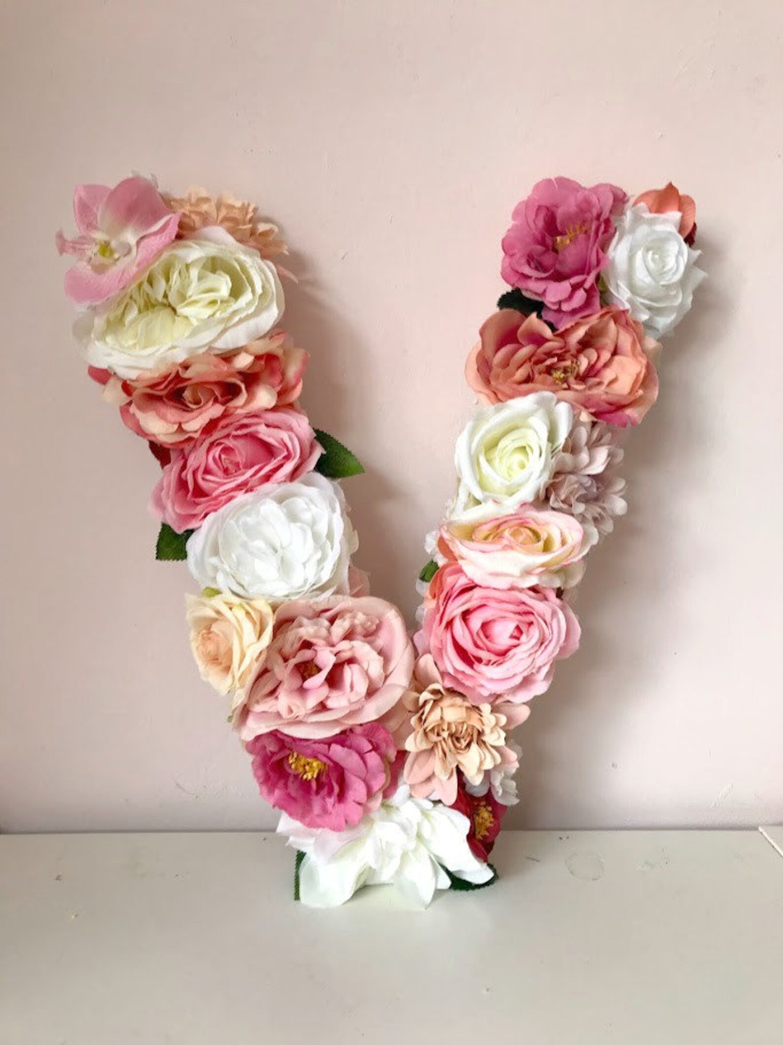 Pink Flower Letter R Flower Wall Letter Nursery Baby Name - Etsy UK