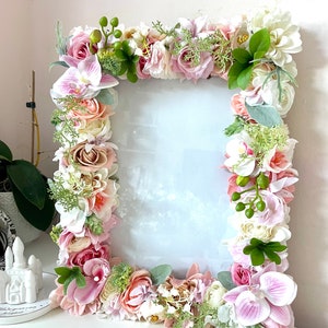Flower Photo Frame, Floral Picture Frame, Wedding Picture Frame ...