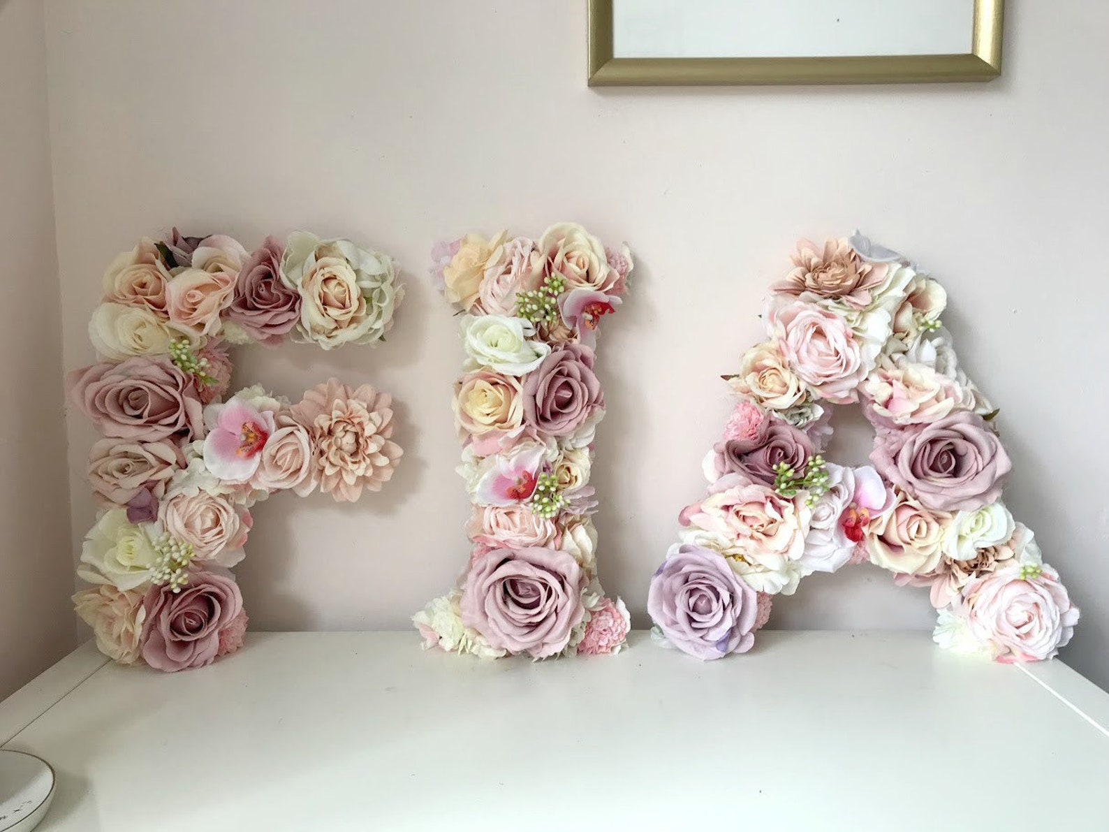 Baby Girl Name Sign Floral Name Flower Letters Floral - Etsy UK