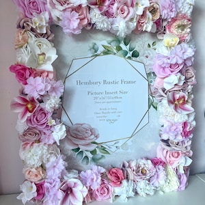 3D Floral Photo Frame: Custom Silk Flower Picture Frame - Etsy