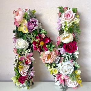 3D Flower Letters, Large Floral Letters, Woodland Wall Decor, Nursery ...
