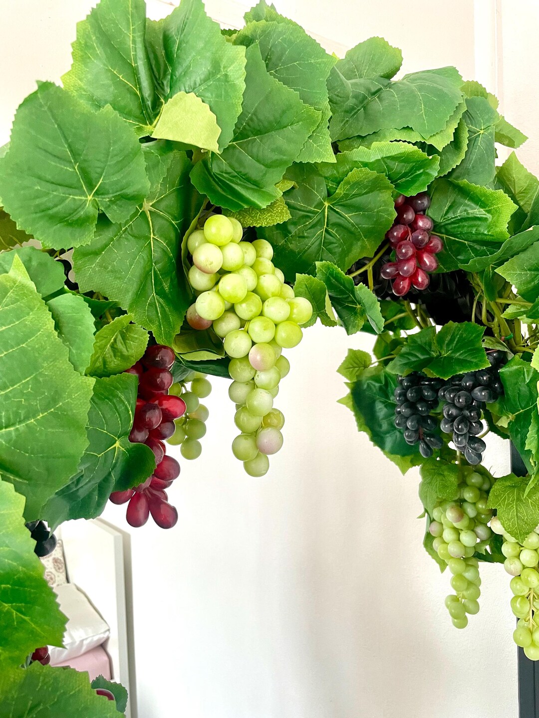 Artificial Grapevine Garland: Faux Grape Leaf Swag, 180cm - Etsy