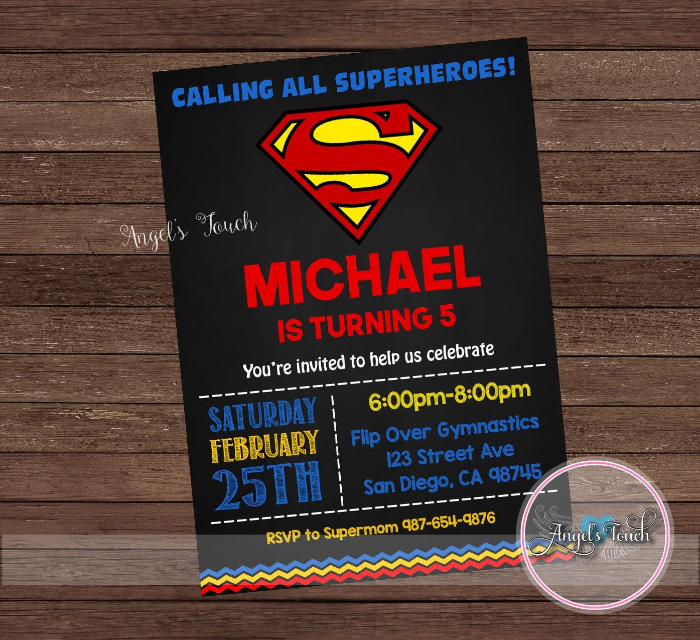 Superman Custom Invitations