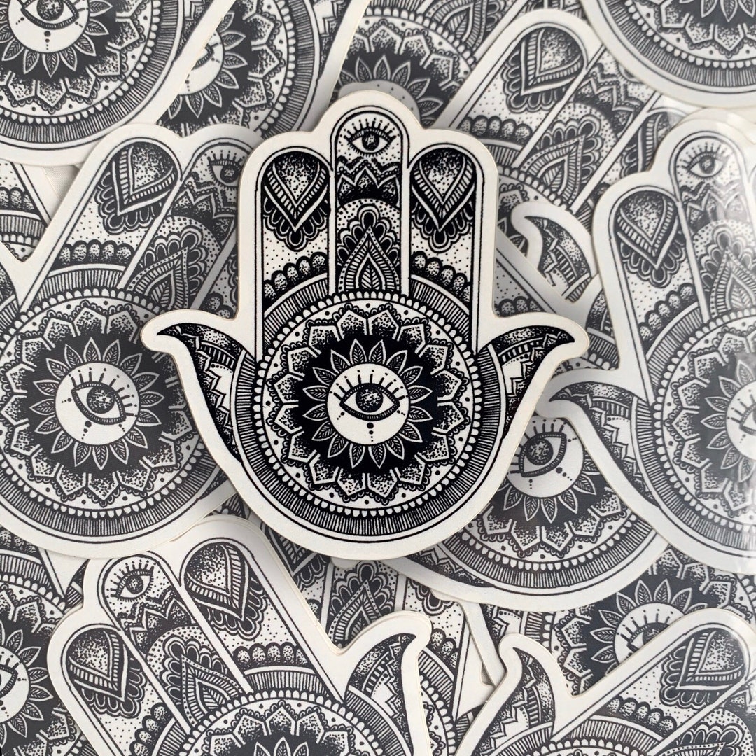 Hamsa Hand Sticker - Etsy