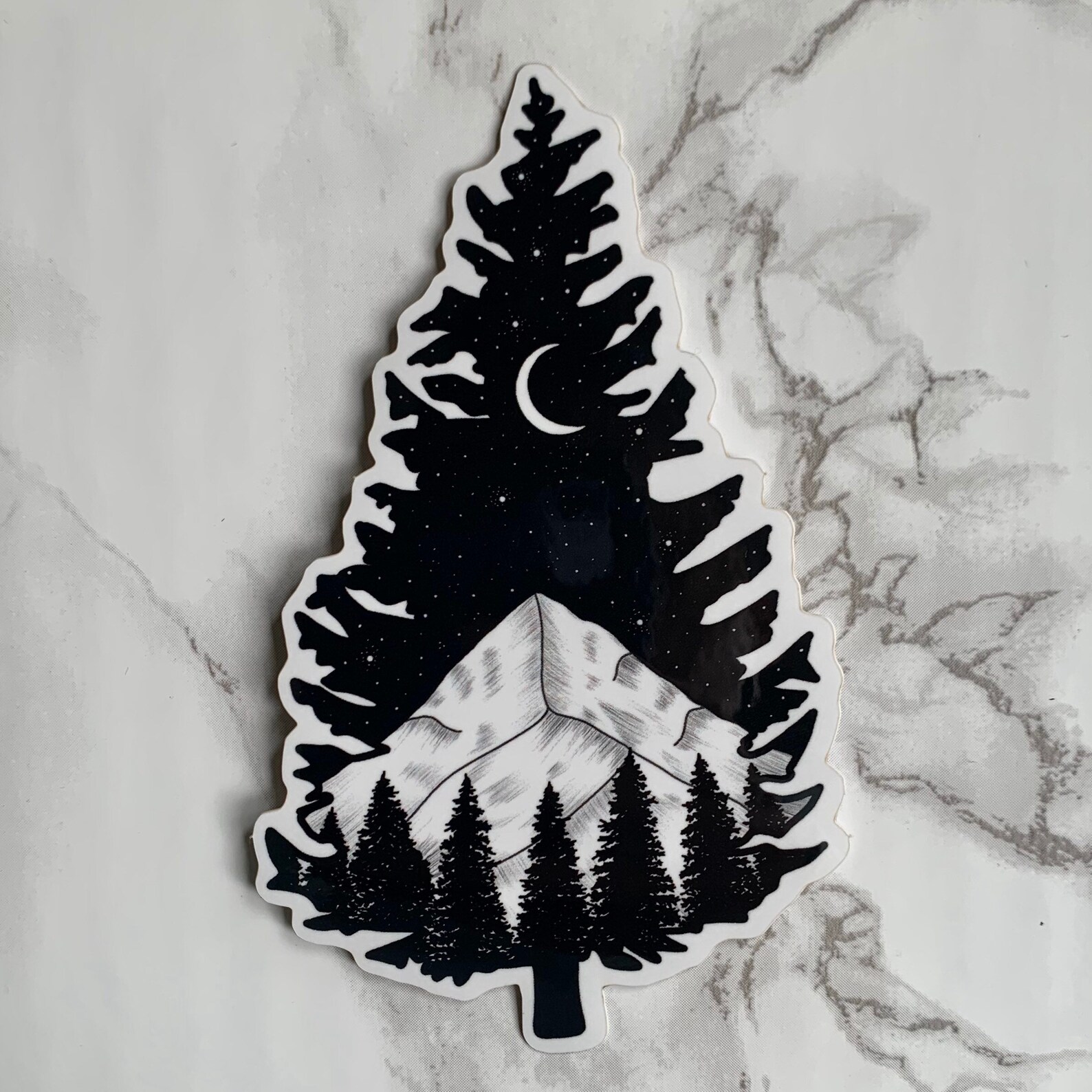 Evergreen Tree Sticker Pine Tree Sticker PNW Sticker | Etsy