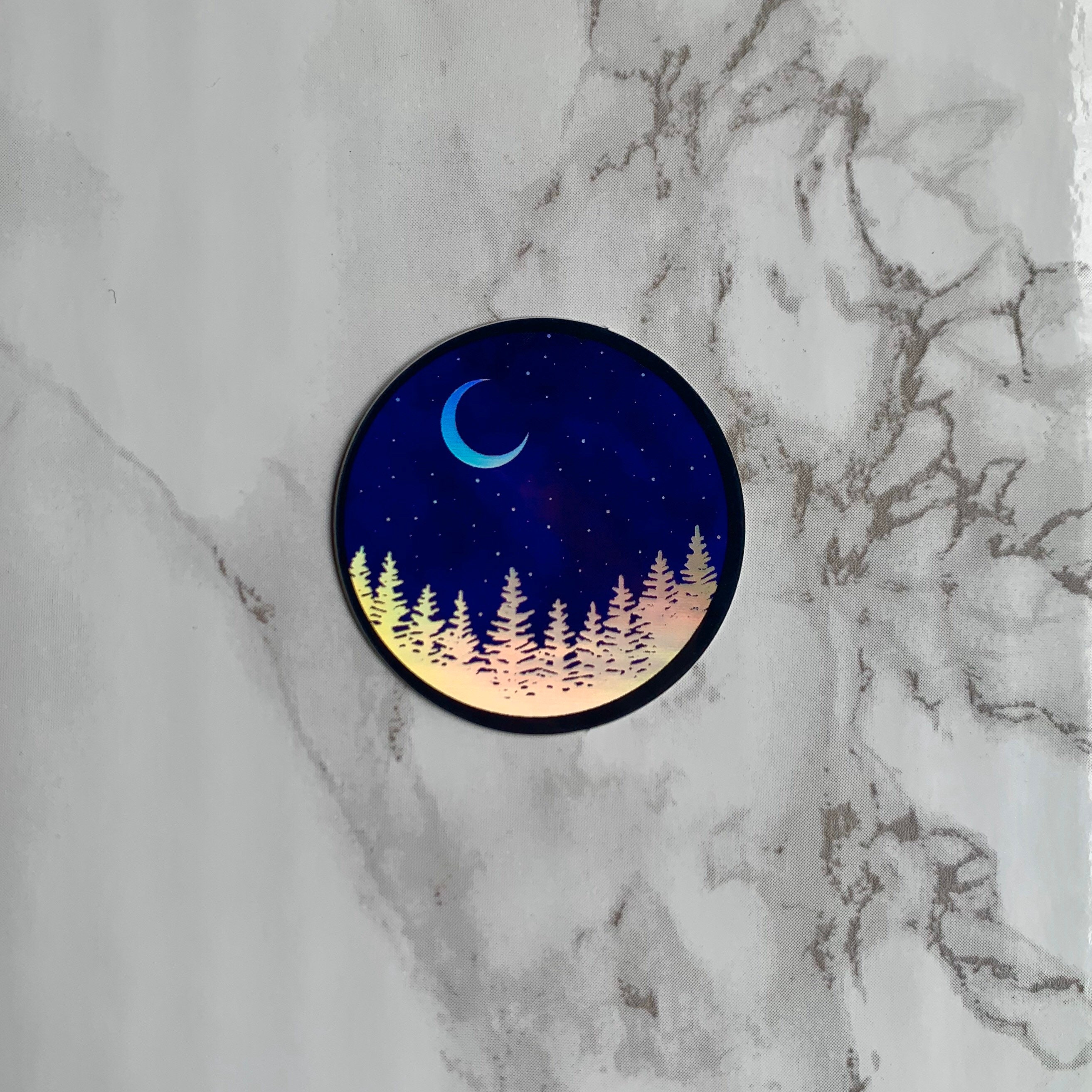 Mini Sticker Holographic Nature Sticker Pop-socket Sticker - Etsy