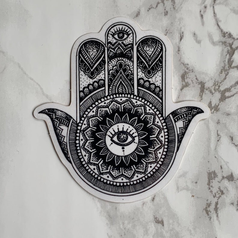 Hamsa Hand Sticker - Etsy