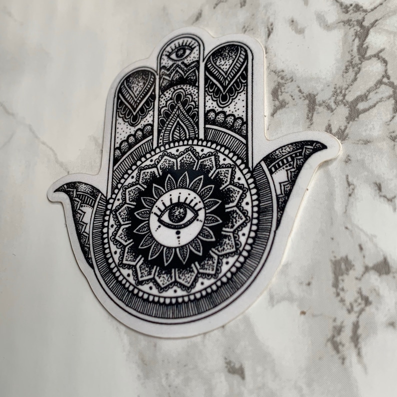 Hamsa Hand Sticker - Etsy