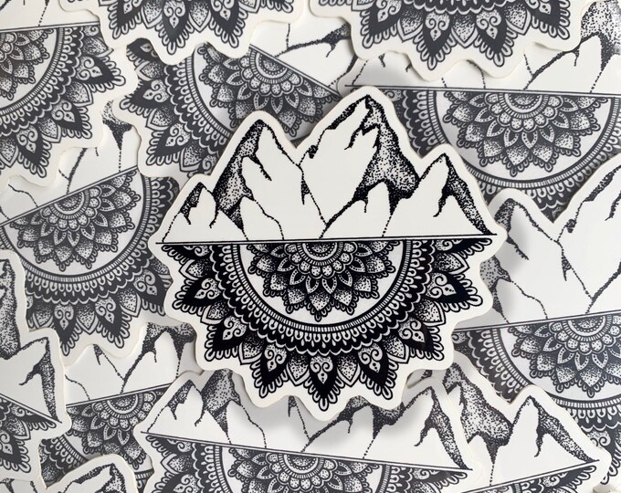 Mountain Mandala Sticker - Etsy