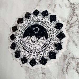 Solar Eclipse Sticker Lunar Eclipse Sticker Mandala - Etsy