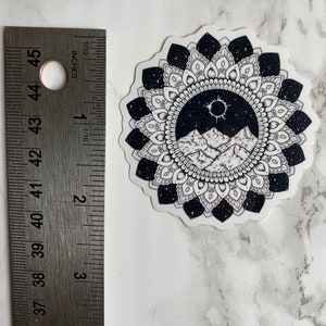 Solar Eclipse Sticker Lunar Eclipse Sticker Mandala - Etsy
