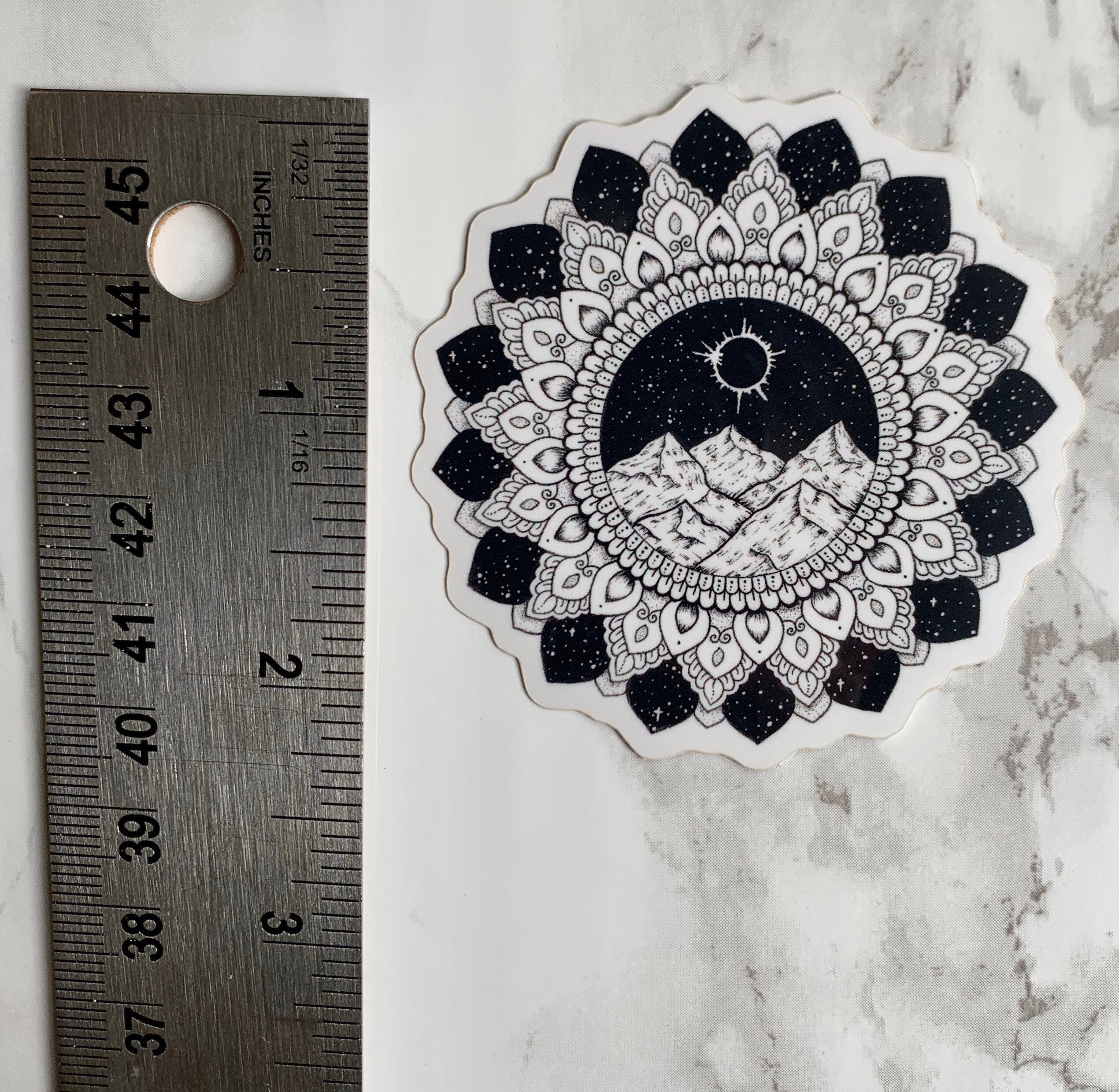 Solar Eclipse Sticker Lunar Eclipse Sticker Mandala - Etsy