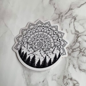 Forest Mandala Sticker Nature Sticker Mountain Sticker | Etsy
