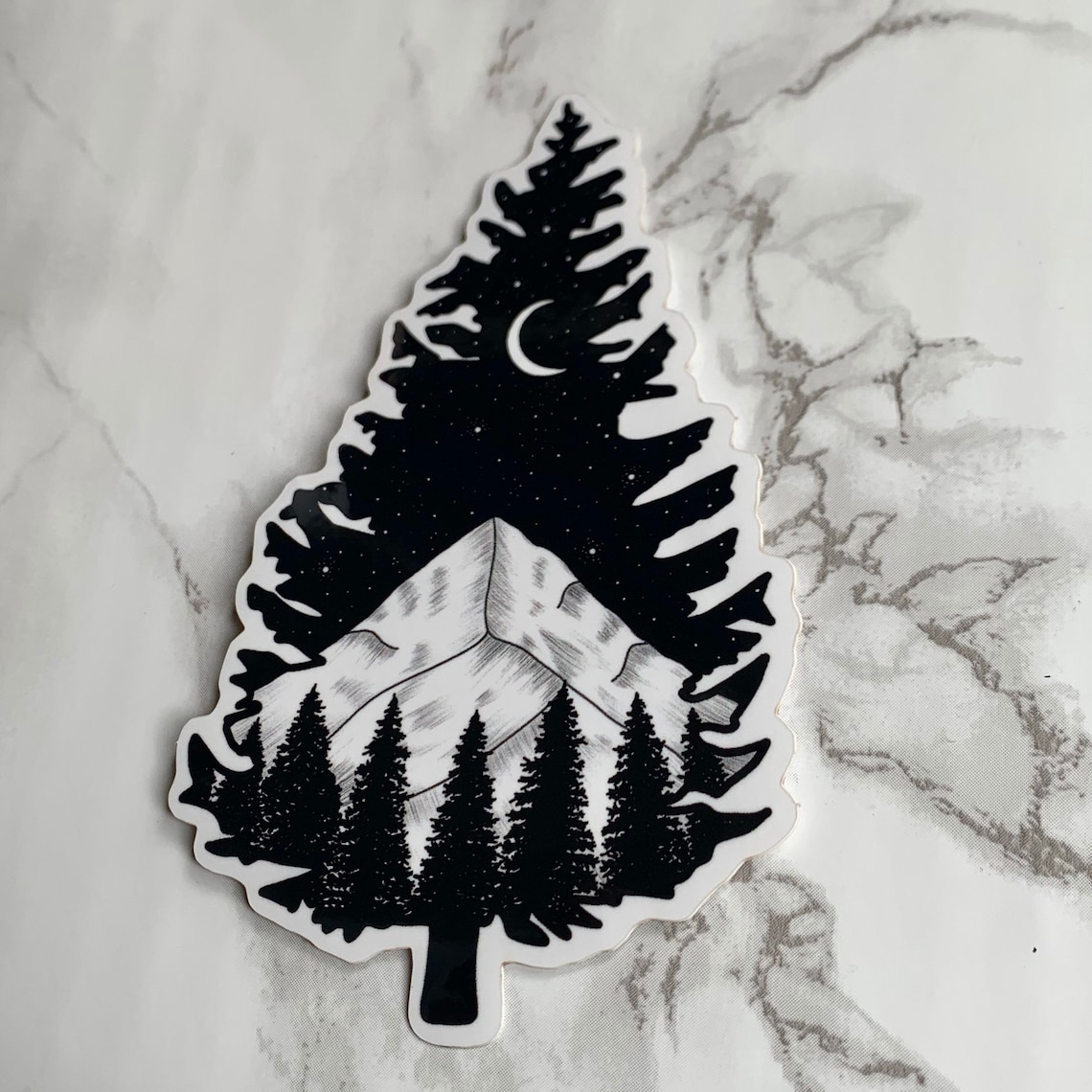 Evergreen Tree Sticker Pine Tree Sticker PNW Sticker | Etsy